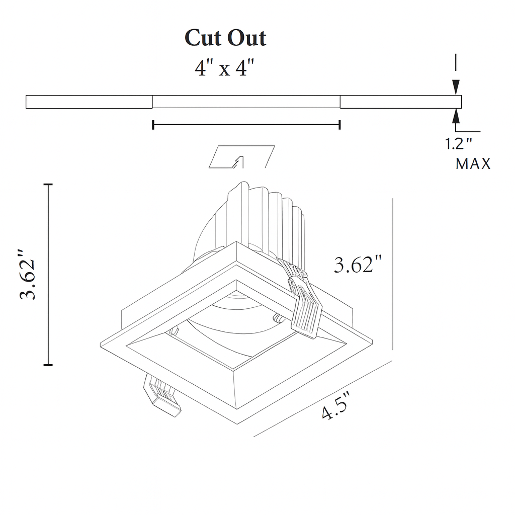 4-Inch Oracle Series Recessed Downlight – Single Head – Diamond Brite LEDs
