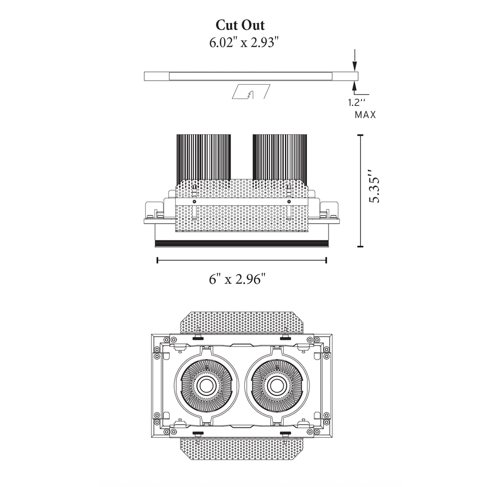 CHRONO Series – Dual-Head Modular Trimless Recessed Downlight – Diamond ...